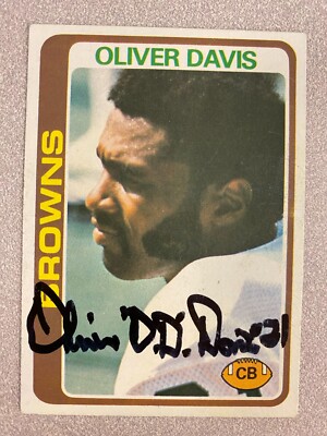 Oliver Davis signed Cleveland Browns card 1978 Topps | eBay