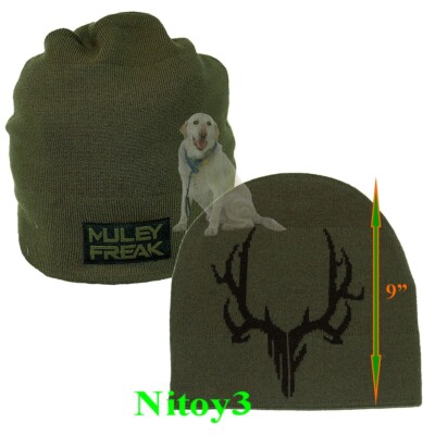 Muley Freak Buck Beanie Cap-Hat Men One Size Stretch Fit Olive Green | eBay