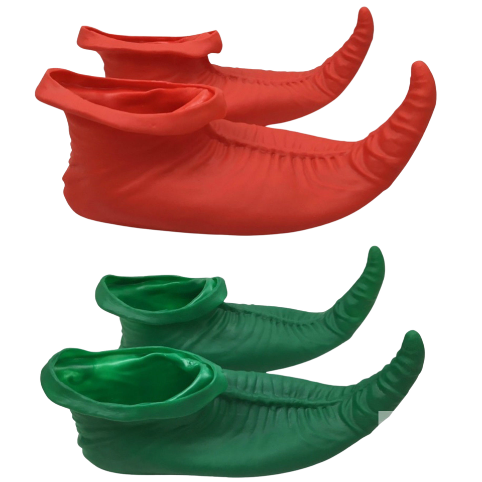 ELF SHOES Christmas Costume Elves Latex Dress Up Party Xmas St Patricks ...