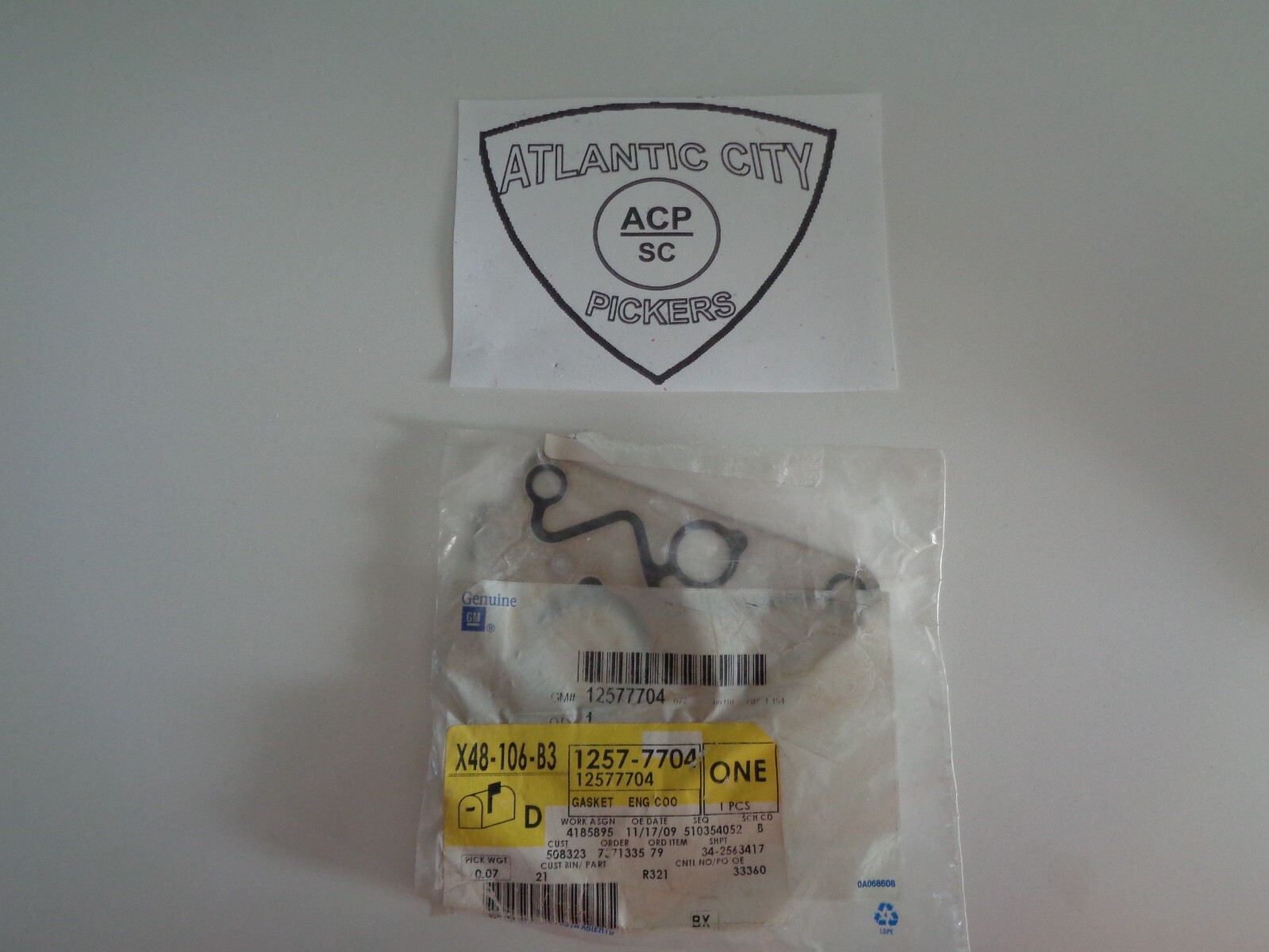 GM 12577704 Coolant Water Gasket | eBay