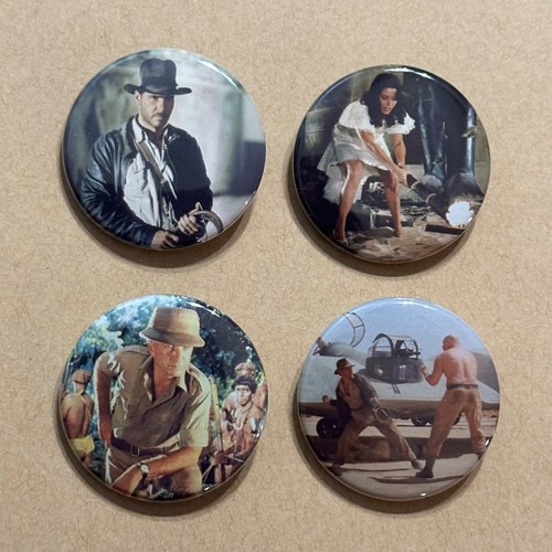 4 Indiana Jones Raiders Of The Lost Ark 1.5" Pinback Buttons (Choose ...