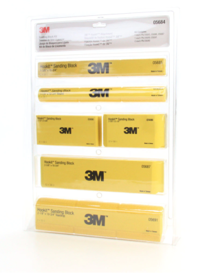 3M Hookit Automotive Hand Sanding Block Kit Yellow 05684 Set of 6 Hook ...