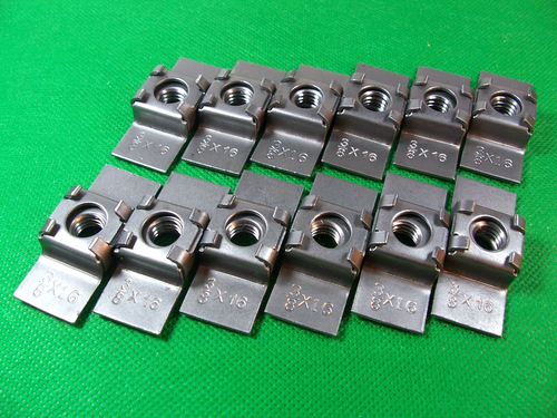 3/8-16 Weld In Steel Retainer Floating Cage Nuts P/N 3816 QTY. (12 ...