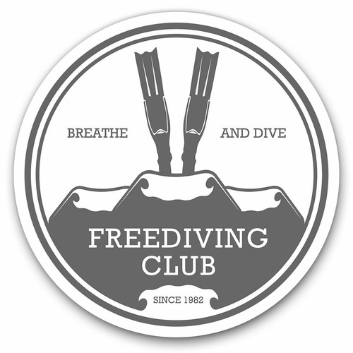 2 x Vinyl Stickers 10cm - Freediving Club Dive Diver Diving Ocean Cool ...