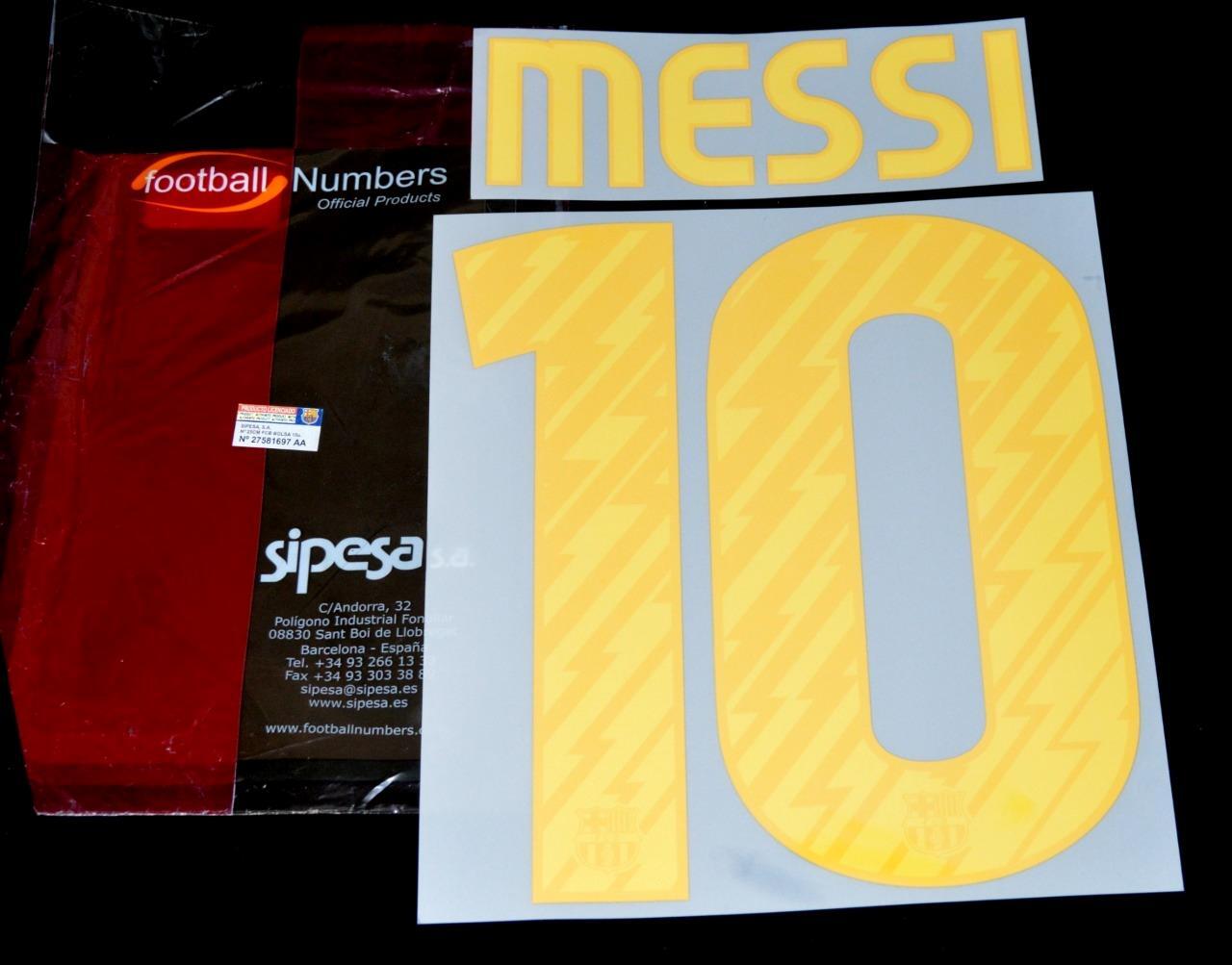 Official Barcelona Messi 10 2010/11 Football Name/Number Set Home ...