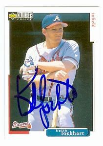 Keith Lockhart autographed baseball card (Atlanta Braves) 1998 Upper ...