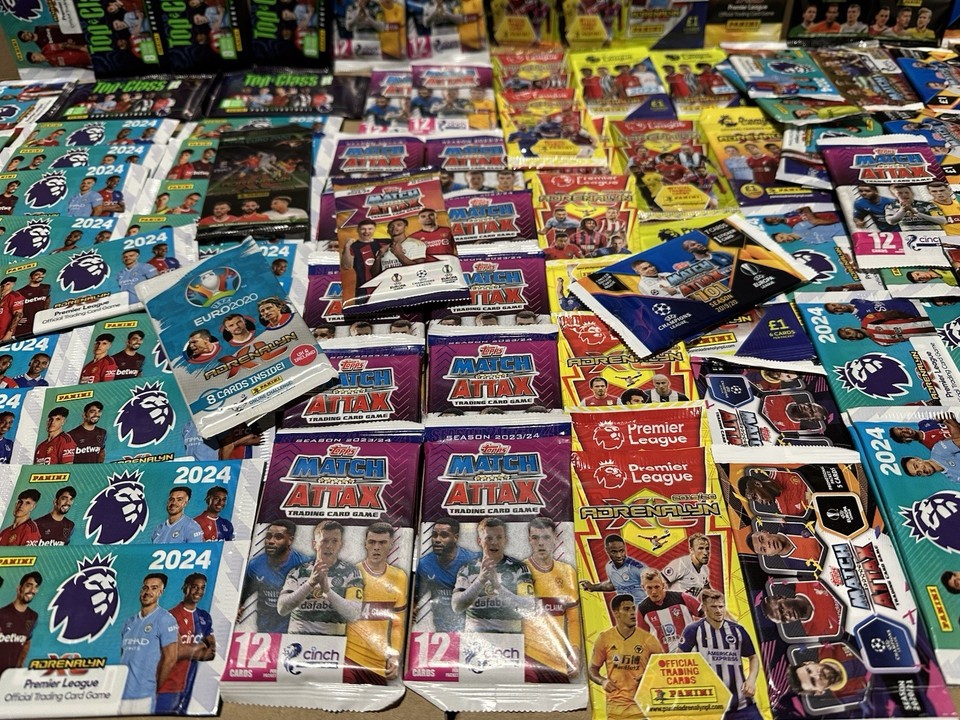 Panini Topps adrenalyn xl Match Attax 100 Mixed Packs Of Trading Cards ...