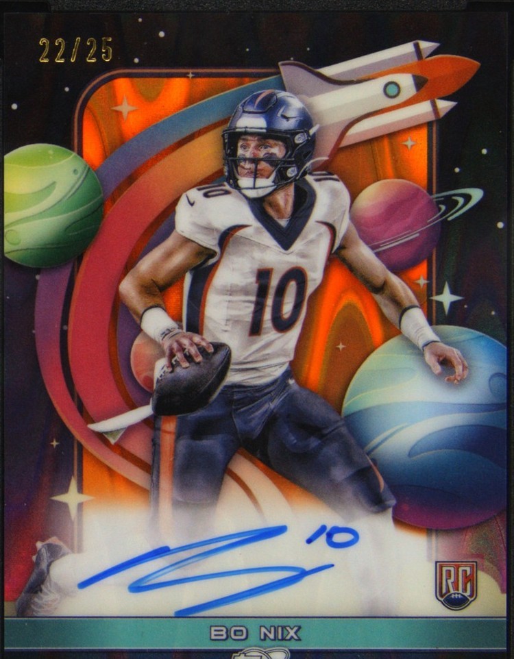2024 Topps Cosmic Chrome - First Flight Signatures Bo Nix #FFS-BN ...