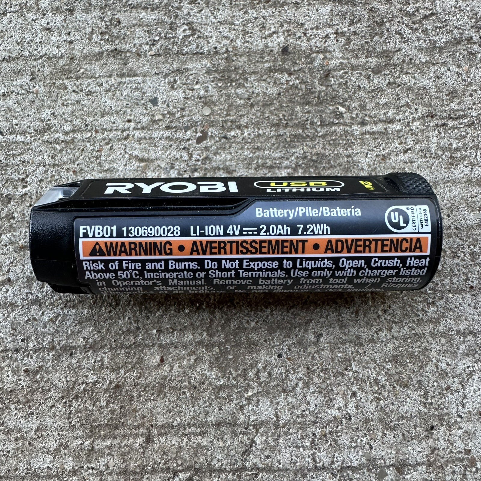 RYOBI FVB01 NEW 4V BATTERY LITHIUM-ION USB RECHARGEABLE 4 VOLT 2AH | eBay