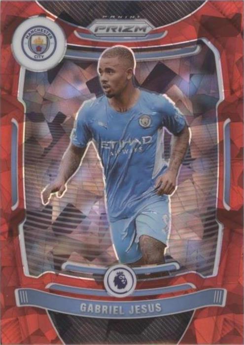 2021-22 Panini Prizm Premier League - Gabriel Jesus #15 Red Ice Prizm ...