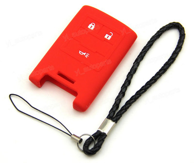 Red Silicone Case Cover For Chevrolet Corvette C6 Keyless Fob Remote ...