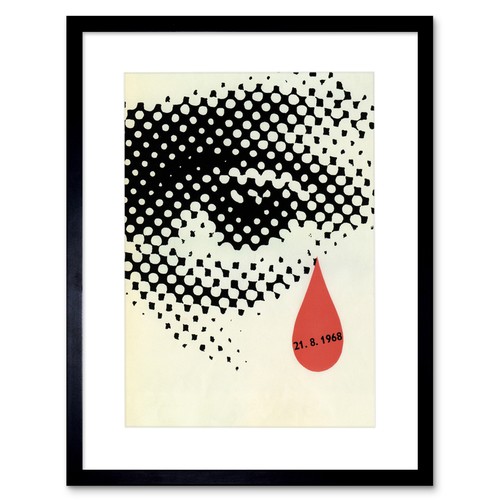 Propaganda Prague Spring Blood Tear 1968 Picture Framed Wall Art Print ...