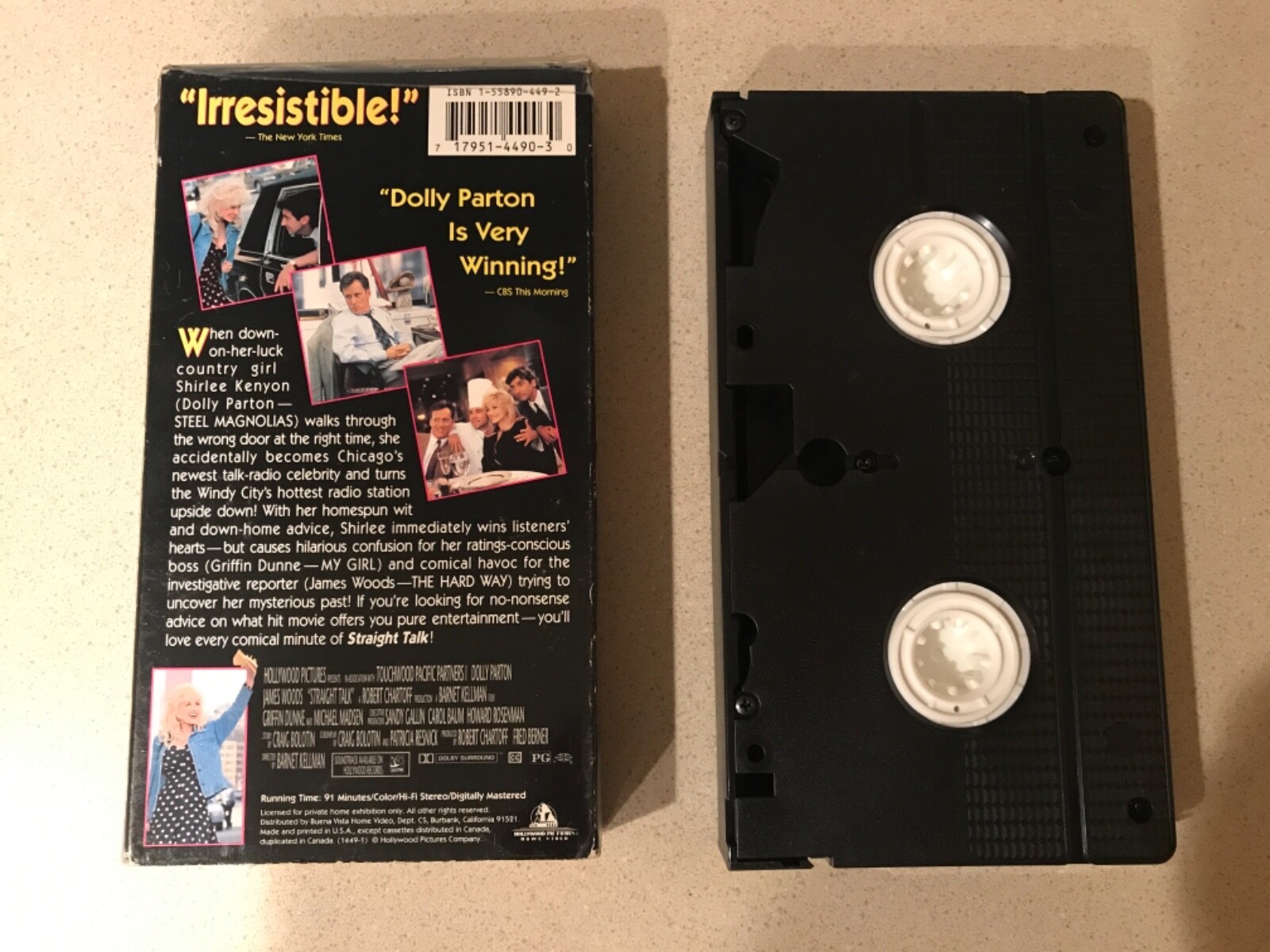 Straight Talk (VHS, 1992) Dolly Parton, James Wood 717951449030| eBay