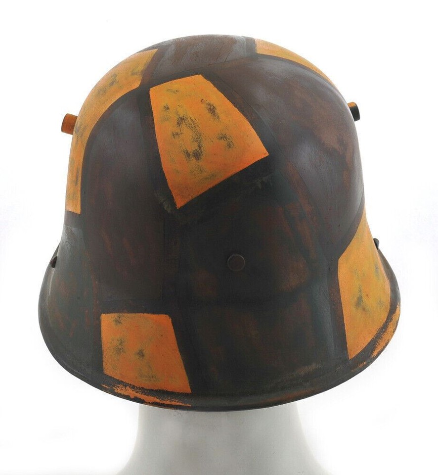 GERMAN WW1 M1916 STAHLHELM HELMET with PERIOD CAMOFLAGE PATTERN Hand ...