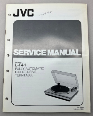 JVC L-F41 Original Service Manual Free Shipping | eBay