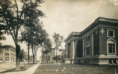 Real Photo Postcard Fremont Street at Library, Kewanee, Illinois - used ...