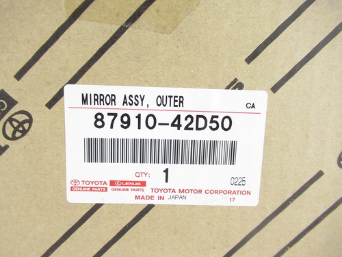 Genuine OEM Toyota 87910-42D50 Passenger Side Mirror w/o Cover 2015 ...