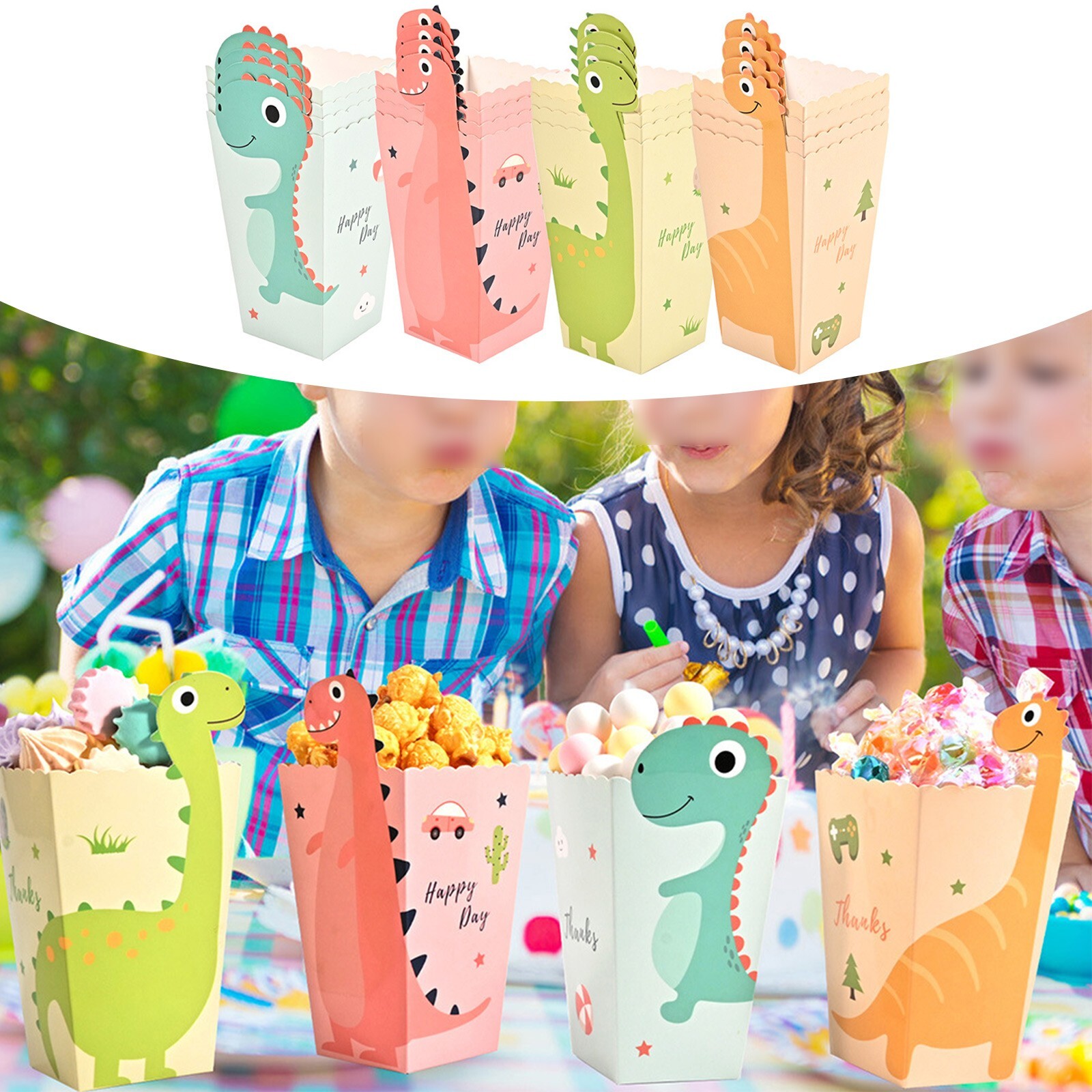 Fun Paper Bags for Children's Birthday Parties Pack of 12 Popcorn Boxes ...