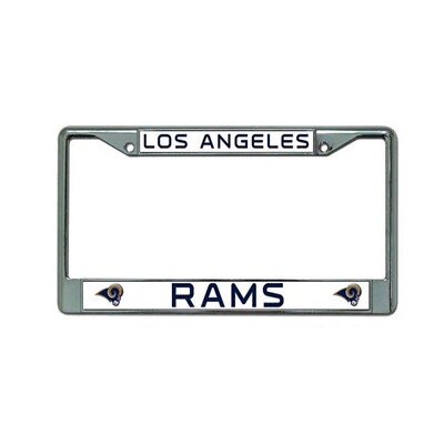Football Los Angeles Rams Metal Chrome Auto Tag License Plate Frame - 1 ...