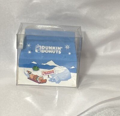 New Vintage Dunkin Donuts Blue Munchkin Box Holiday Christmas Ornament ...