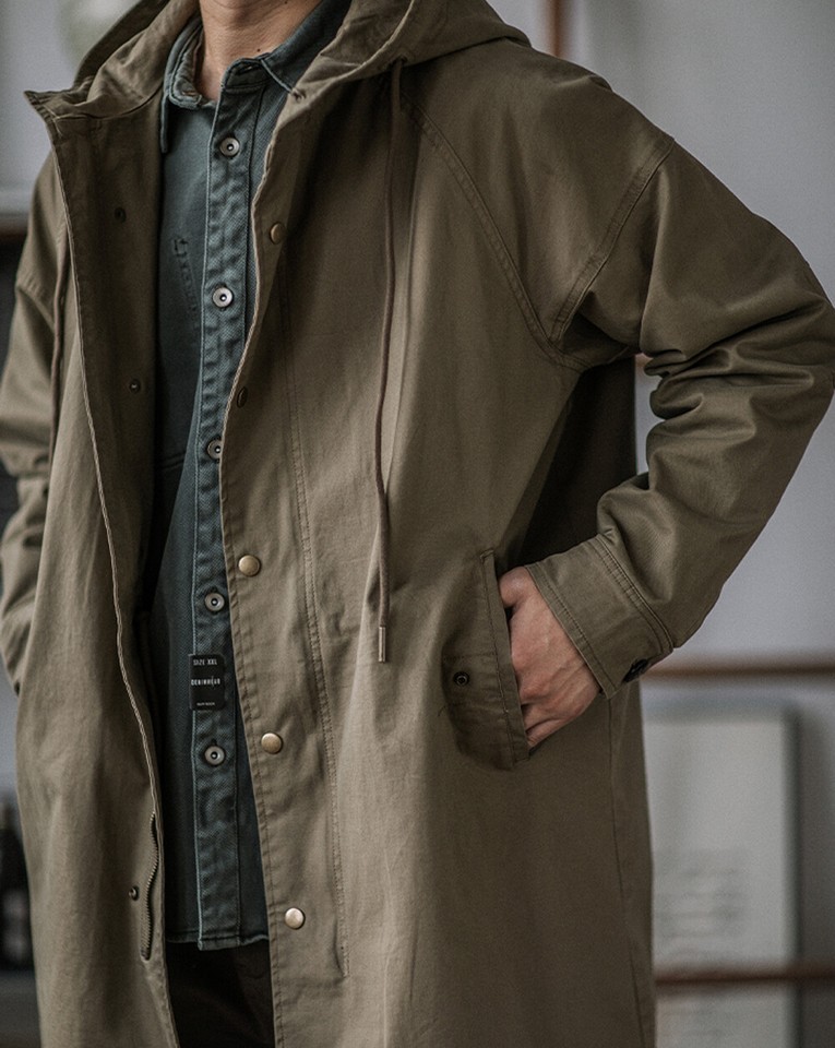 Men' M51 Fishtail Parka Hooded Military Jacket Trench Coat Army Casual ...