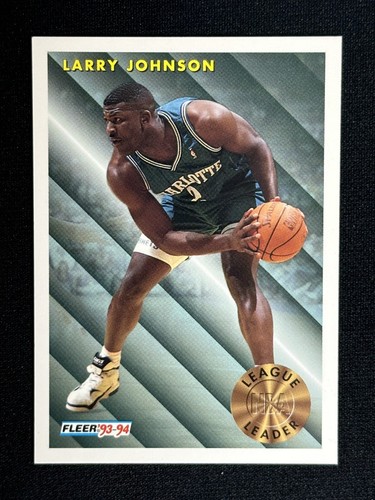 1993-94 Fleer Larry Johnson #223 League Leader Basketball Card ...