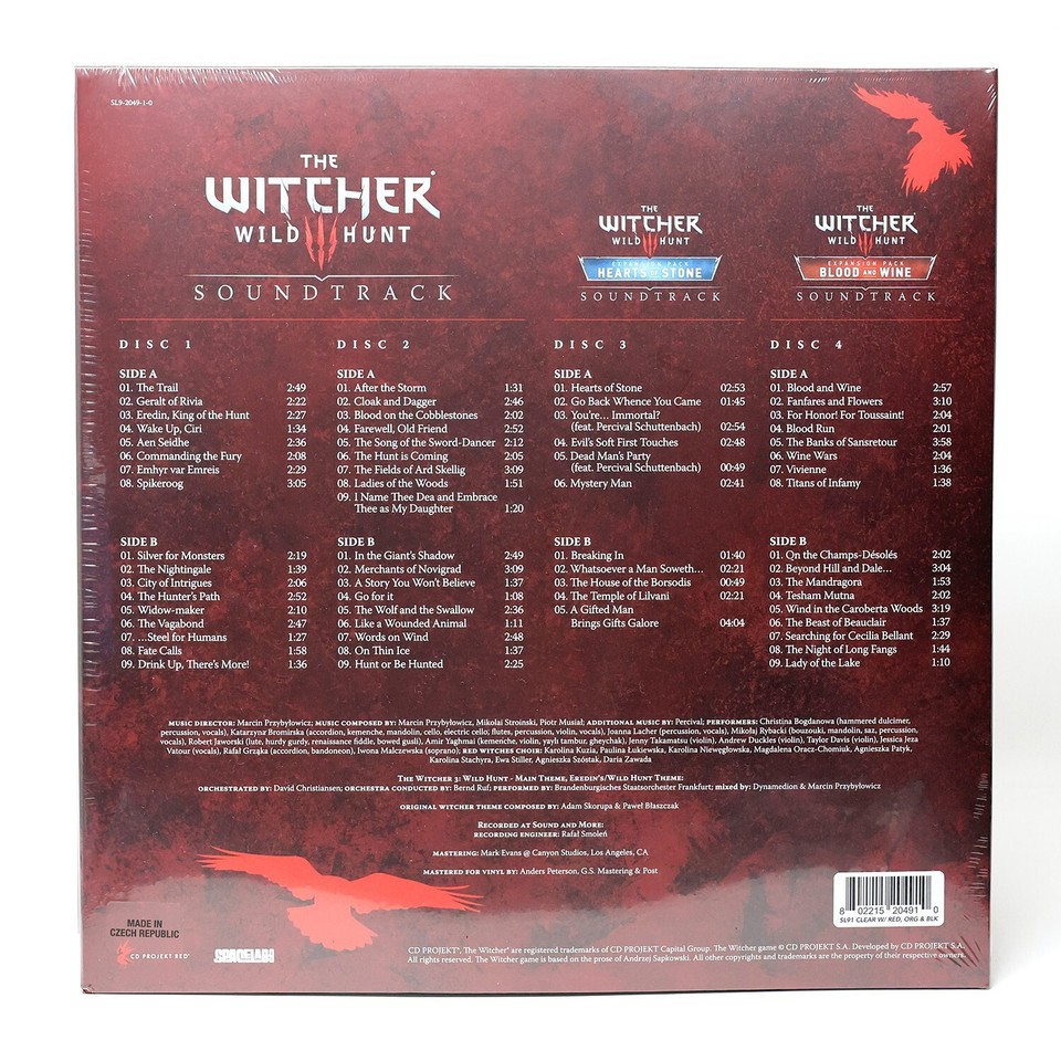 The Witcher 3 Game Vinyl Record Soundtrack 4 LP Seltkirk's Armor ...