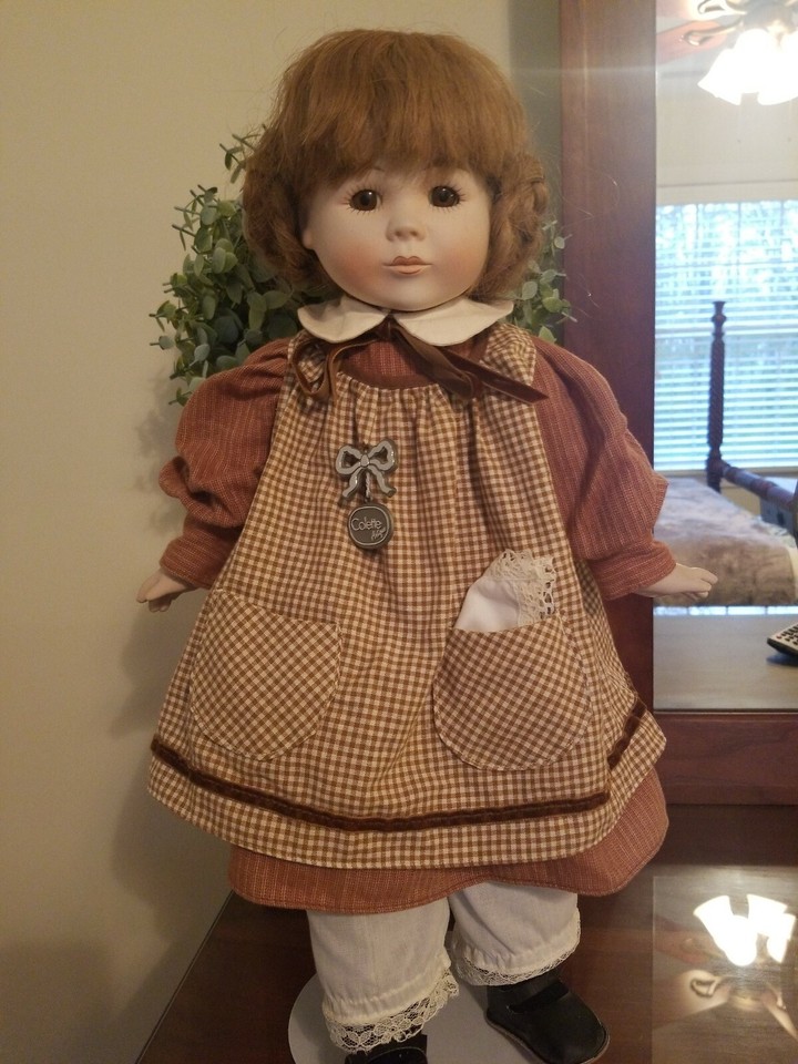 VINTAGE ZAPF CREATION 19" EXCLUSIVE COLETTE COLLECTION ANTIQUE ...