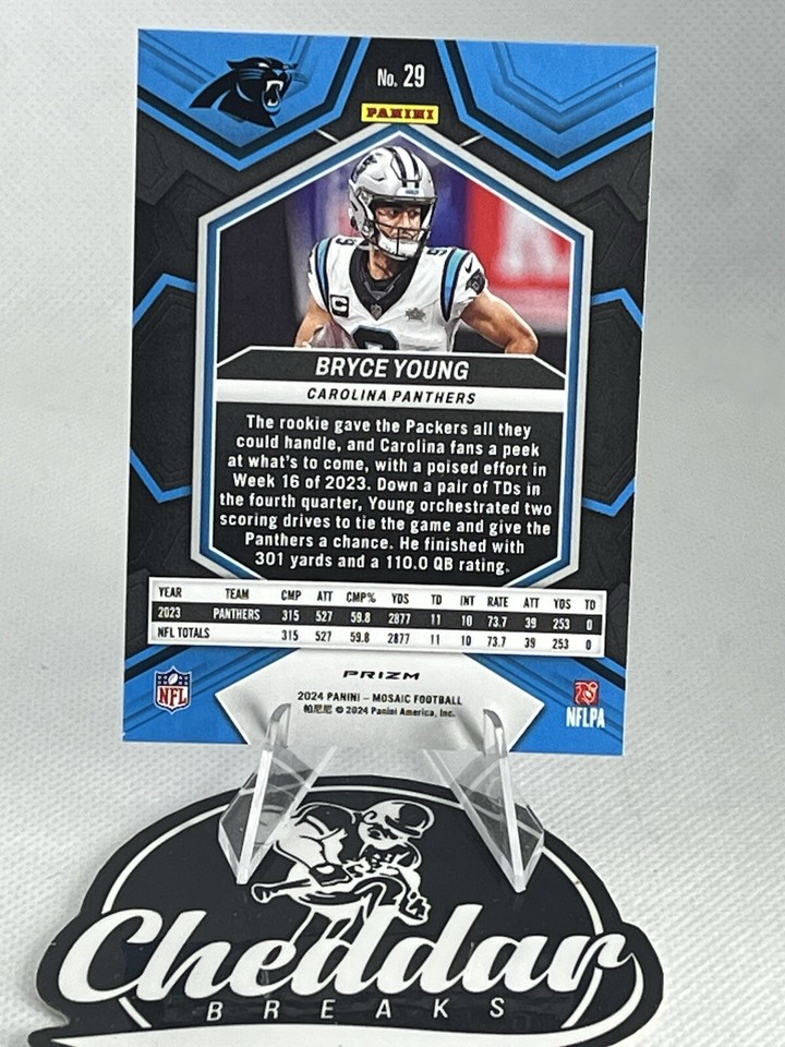 Bryce Young 2024 Mosaic Reactive Blue Prizm #29 Panthers | eBay