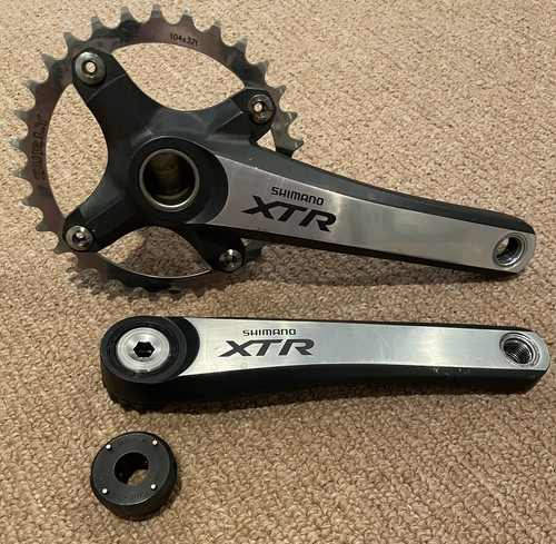 Shimano XTR FC-M970 175 Crank Arms With Surly Single Chainring | eBay