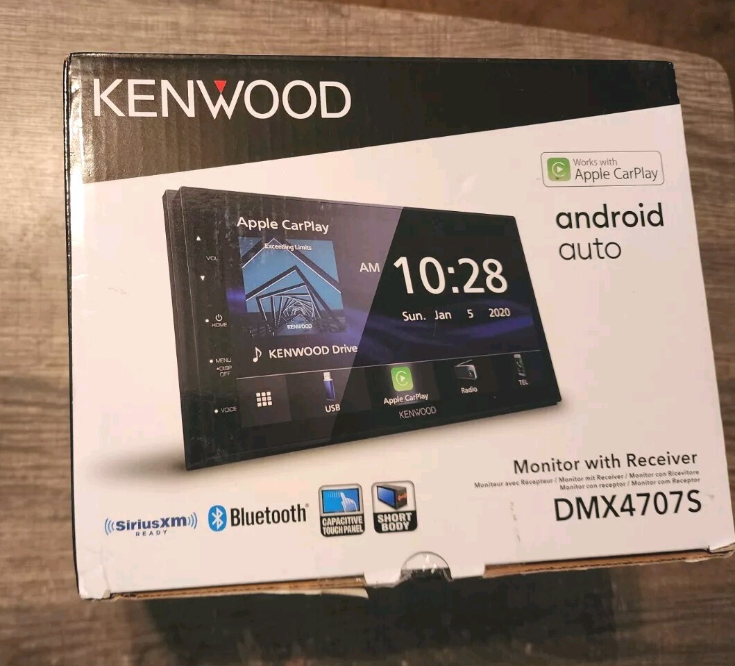 Kenwood DMX4707S 6.8" Digital Media Touchscreen Receiver w/Apple ...