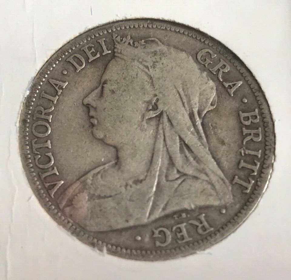 1899 Demi Couronne - Victoria Argent 925) 14.14 G ⌀ 32.3 MM Km#782 , Sp ...