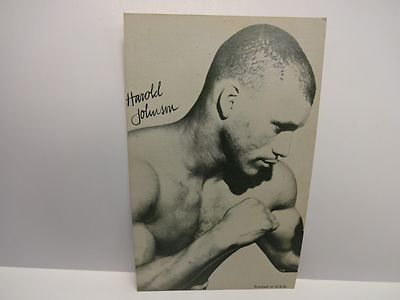 1960's Boxing Exhibit Supply Co. Black and White Harold Johnson | eBay