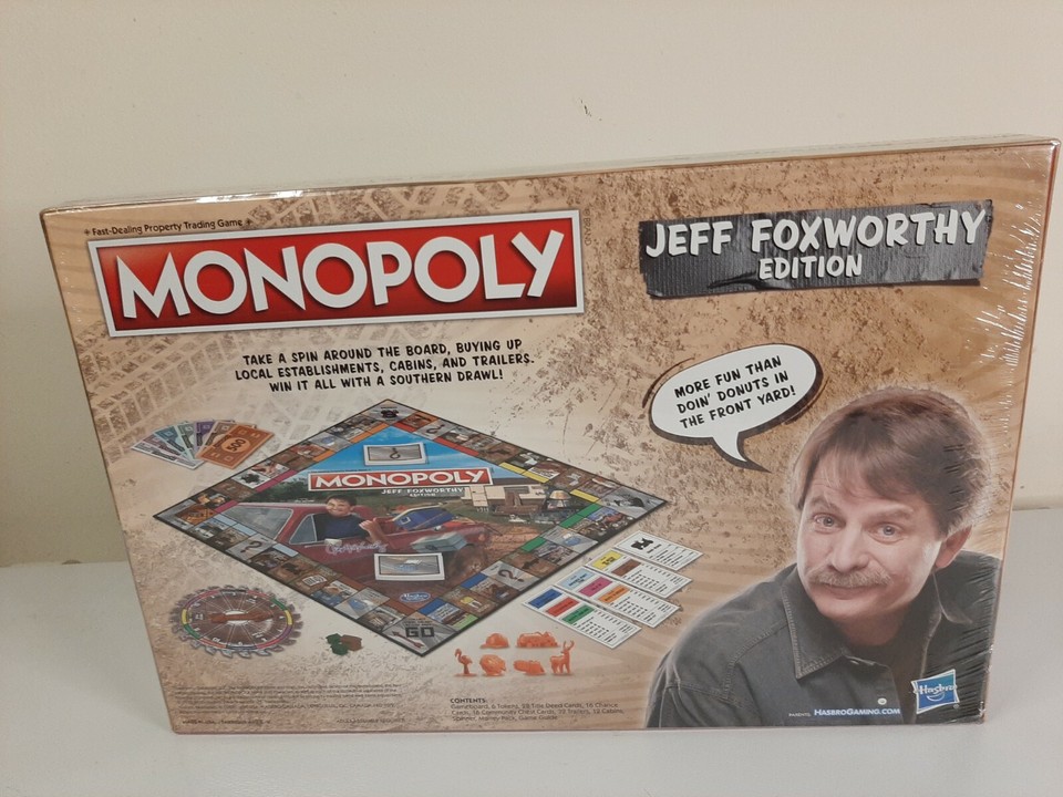 Monopoly: Jeff Foxworthy Edition Board Game Featuring Redneck Humor ...