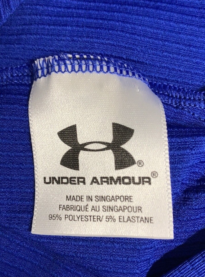 Under Armour Blue White Short Sleeve Jacaranda Golf Club Polo Shirt ...