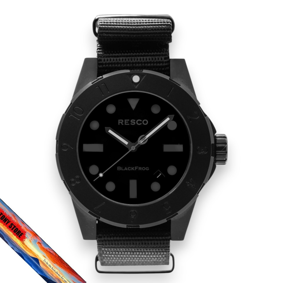 RESCO instruments BlackFrog Gen1 Quartz C3 Super-LumiNova 42mm Men's ...
