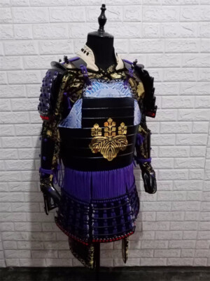 Japanese Samurai Wearable Armor Suit Blue&Black Cosplay Full set of ...
