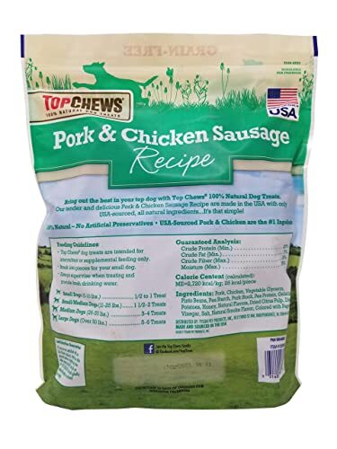 Top Chews Pork & Chicken Sausage Dog Treats 100% Natural 36 OZ | eBay