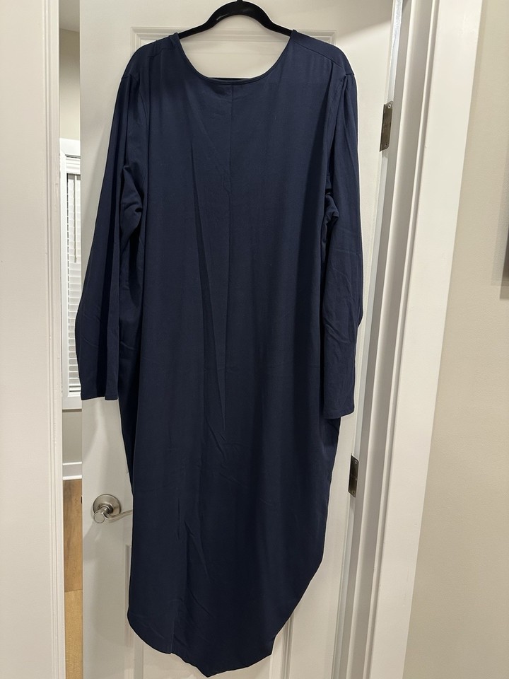 Universal Standard Women’s Navy Cocoon Dress With Asymmetrical Hem ...