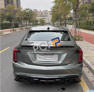 For Cadillac CT5 Gloss Black Rear Roof Spoiler Lip Window Wing 2020 ...
