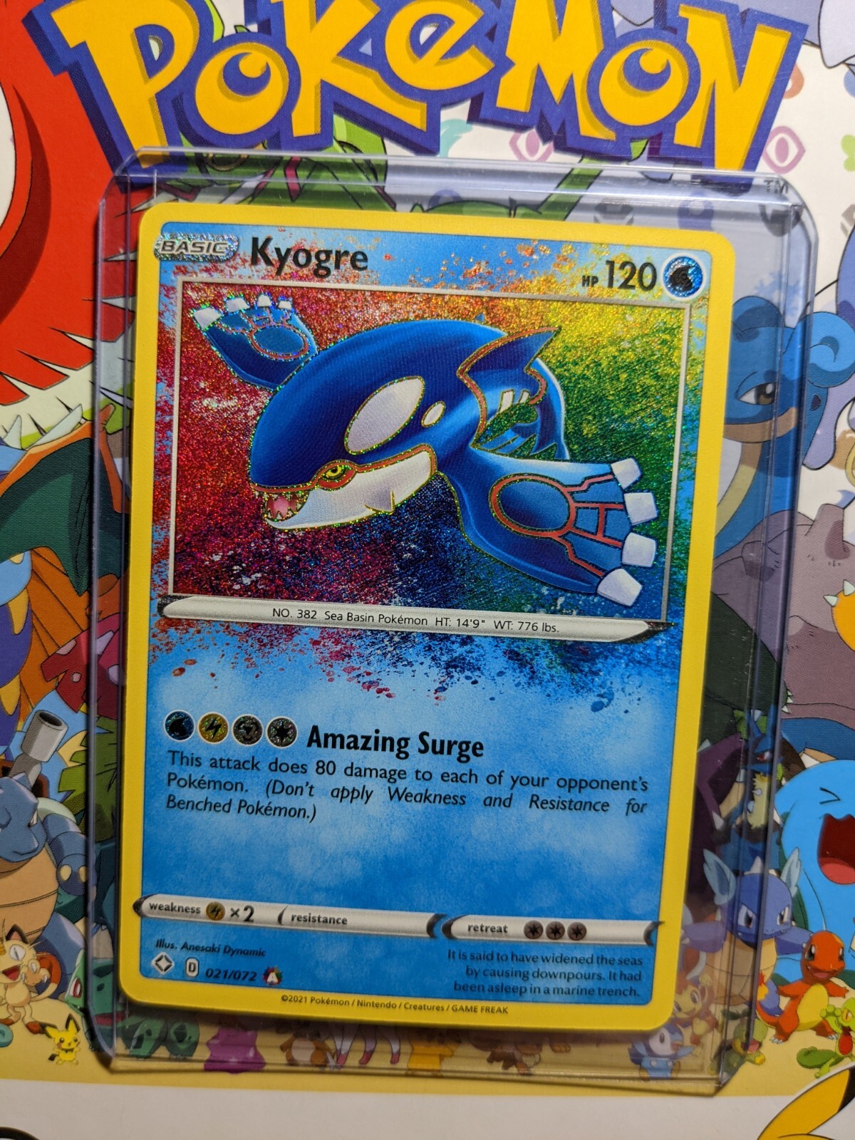 Pokemon Kyogre 021/072 - Shining Fates - Amazing Holo Rare Pokemon Card ...