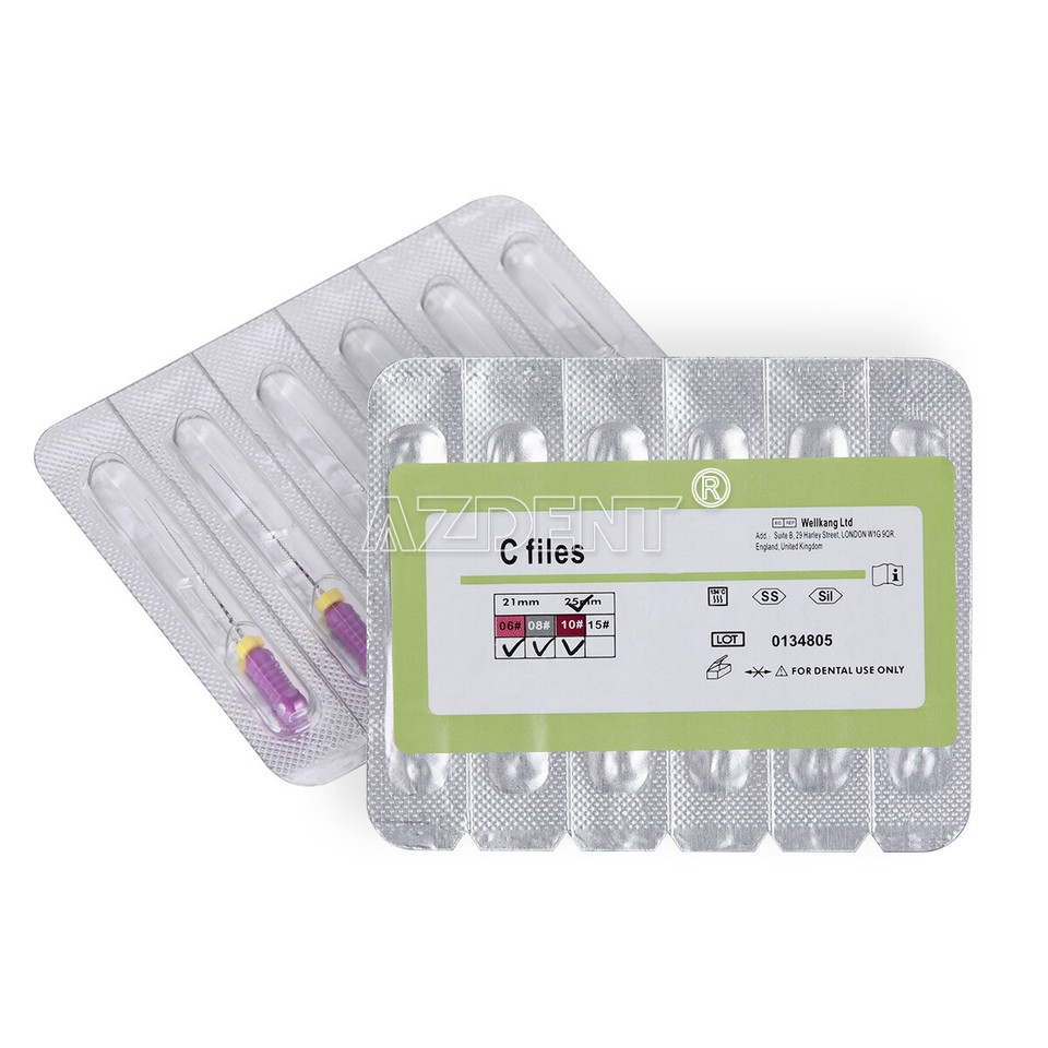 4Type Dental Endodontic C Files Endo Root Canal 25mm for Hand 6#-10 ...