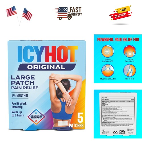 Medicated Patch Extra Strength Pain Relief Patch for Back or Large Area ...