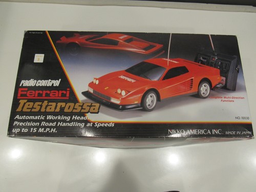 NIKKO RC Car Ferrari Testarossa Electric Radio Controlled vintage 10030 ...
