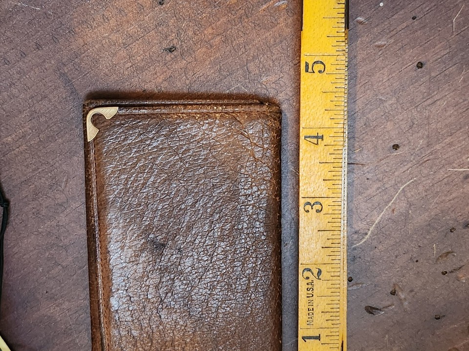 Vintage Mark Cross passport/billfold wallet and unmarked trifold 14K ...