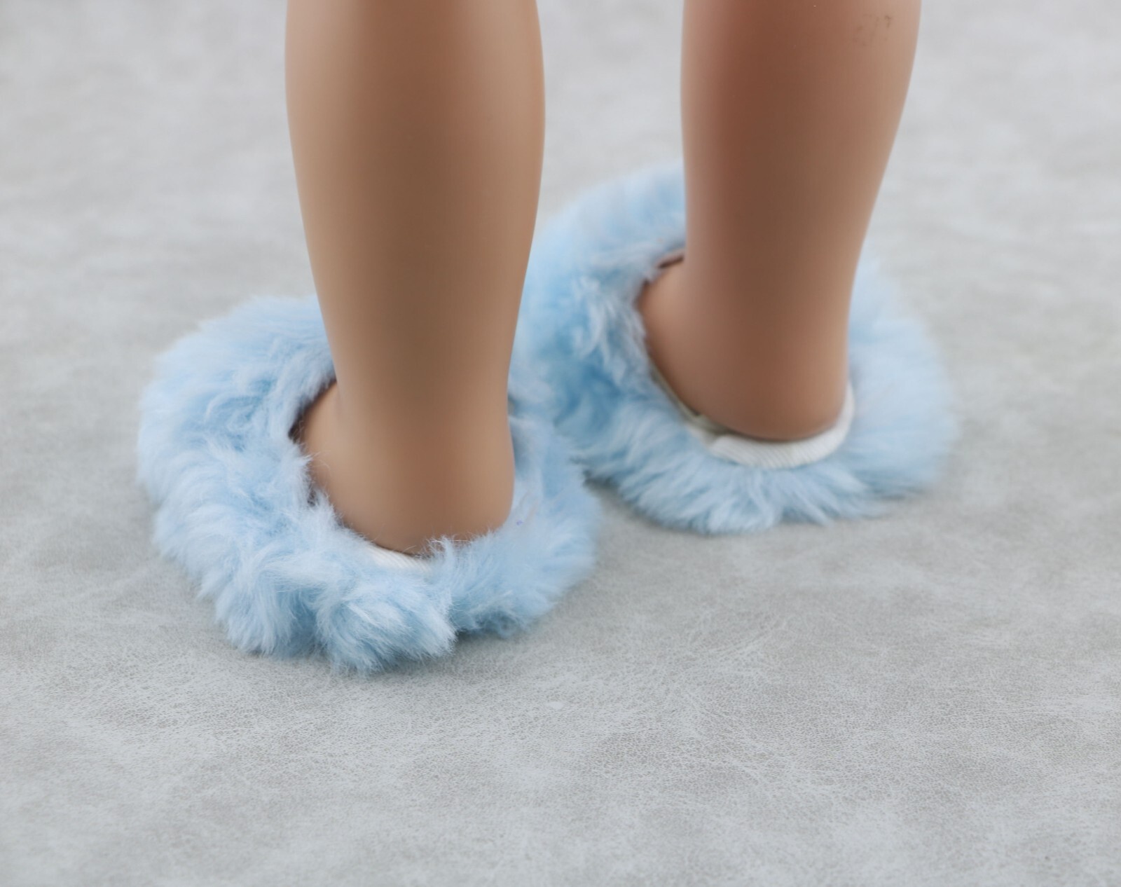 American Girl fuzzy pale blue slippers for 18'' doll SNUGGLE SNOW PJS ...