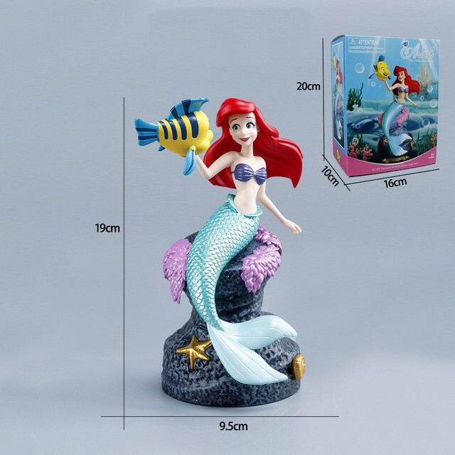 Anime 19cm Little Mermaid Ariel Action Figure Toys Ariel Princess ...