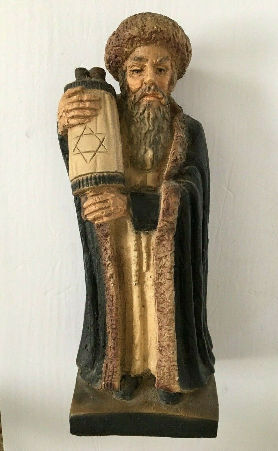VINTAGE SIGNED ESCO 1970 HASIDIC RABBI TORAH JUDAICA CHALK CHALKWARE ...