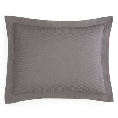 Matouk Castella Standard Pillow Sham 100% Cotton, Gray, 21 x 27 $90 ...
