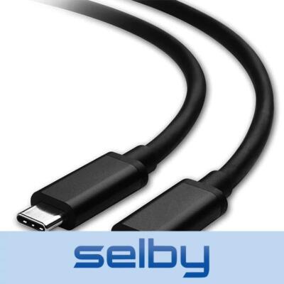 2m USB-C to Type-C Lead Smartphone Fast Charging Data Cable Black ...